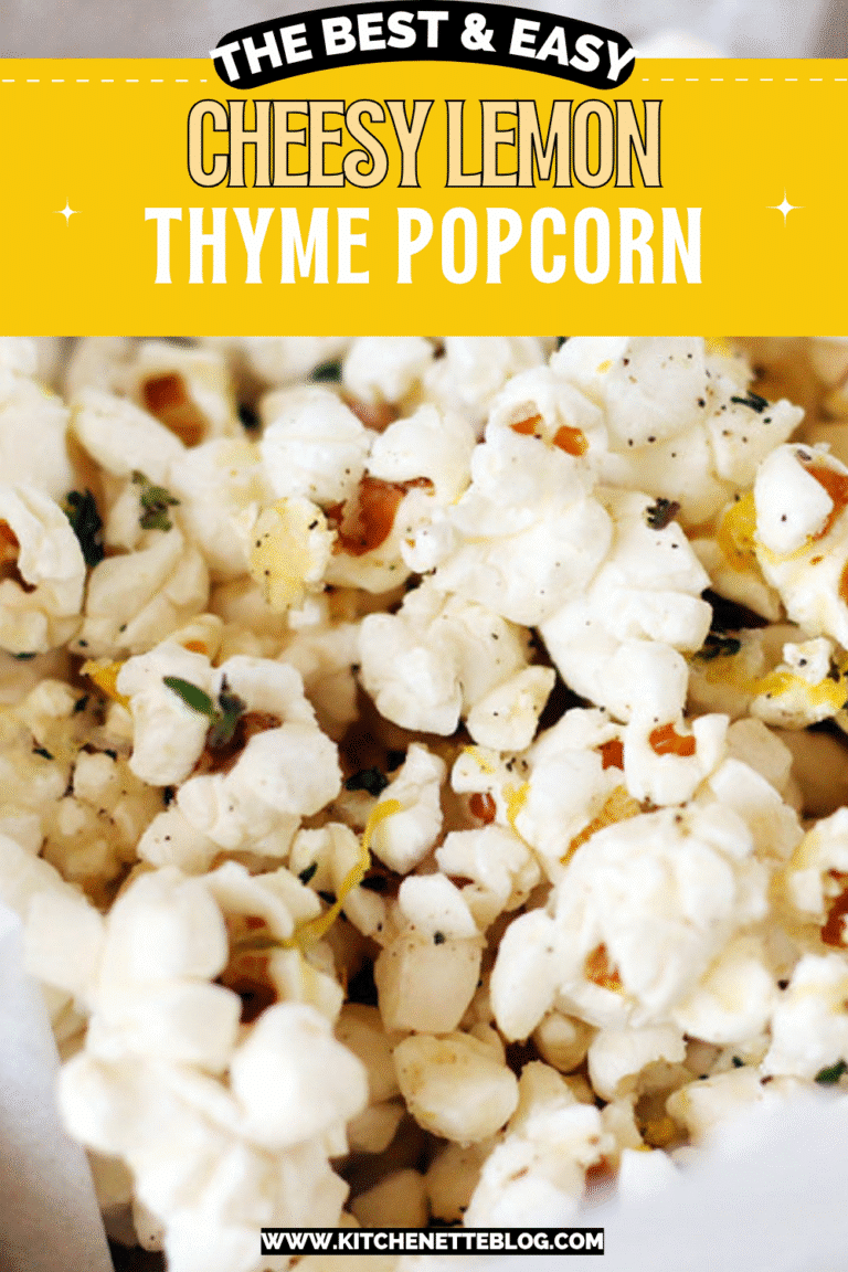 Cheesy Lemon Thyme Popcorn
